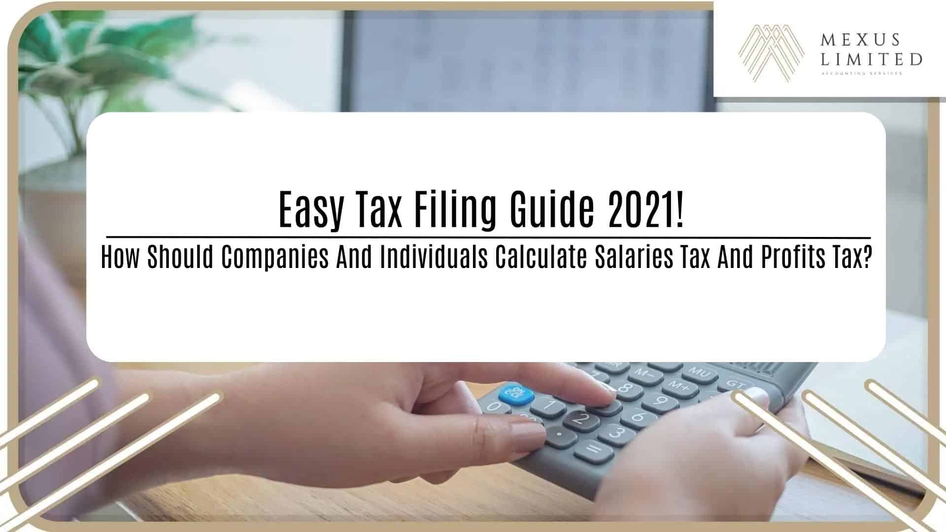 Easy Tax Filing Guide 2021! How should companies and individuals ...
