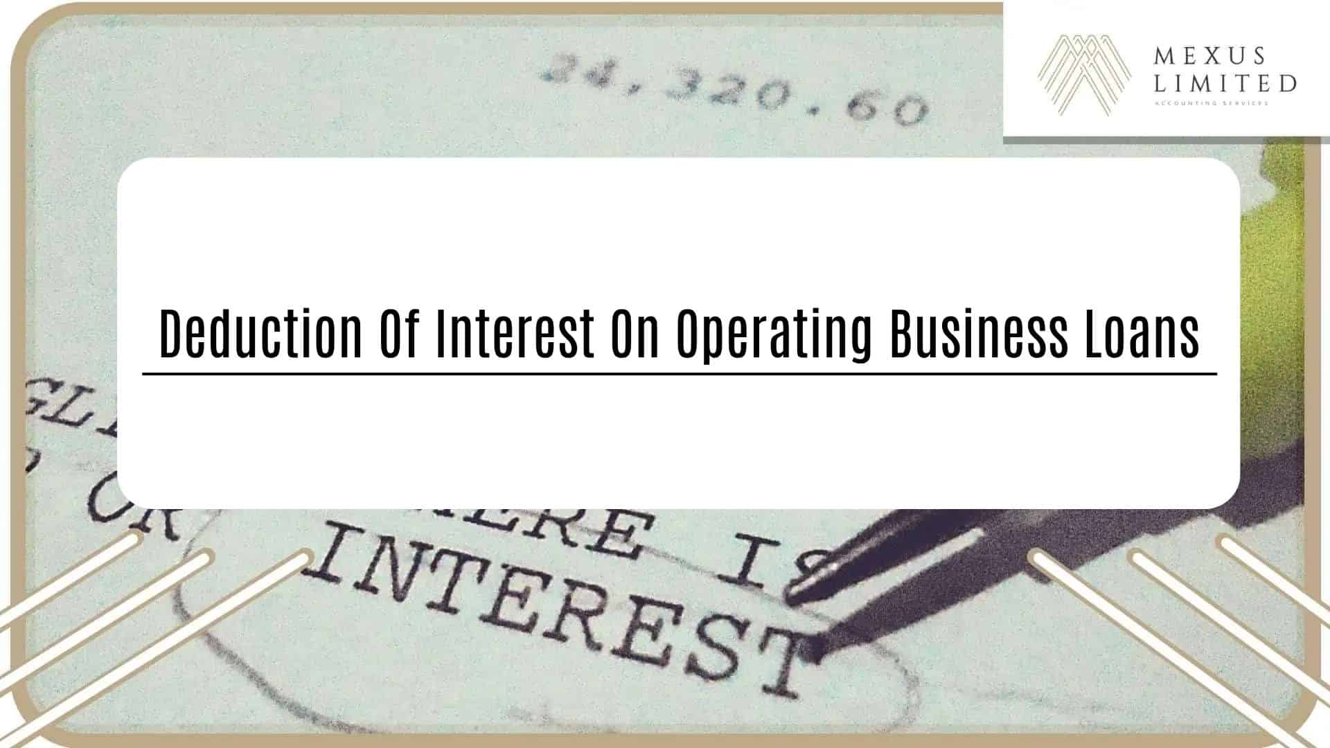 Deduction of interest on operating business loans (2024) - Mexus 會計事務所