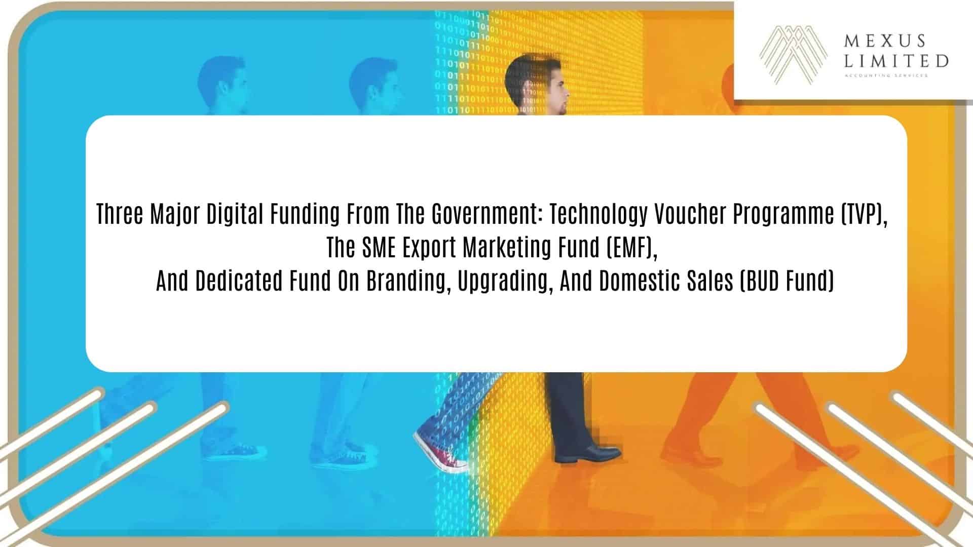 Three major digital funding from the government: Technology Voucher Programme (TVP), The SME ...